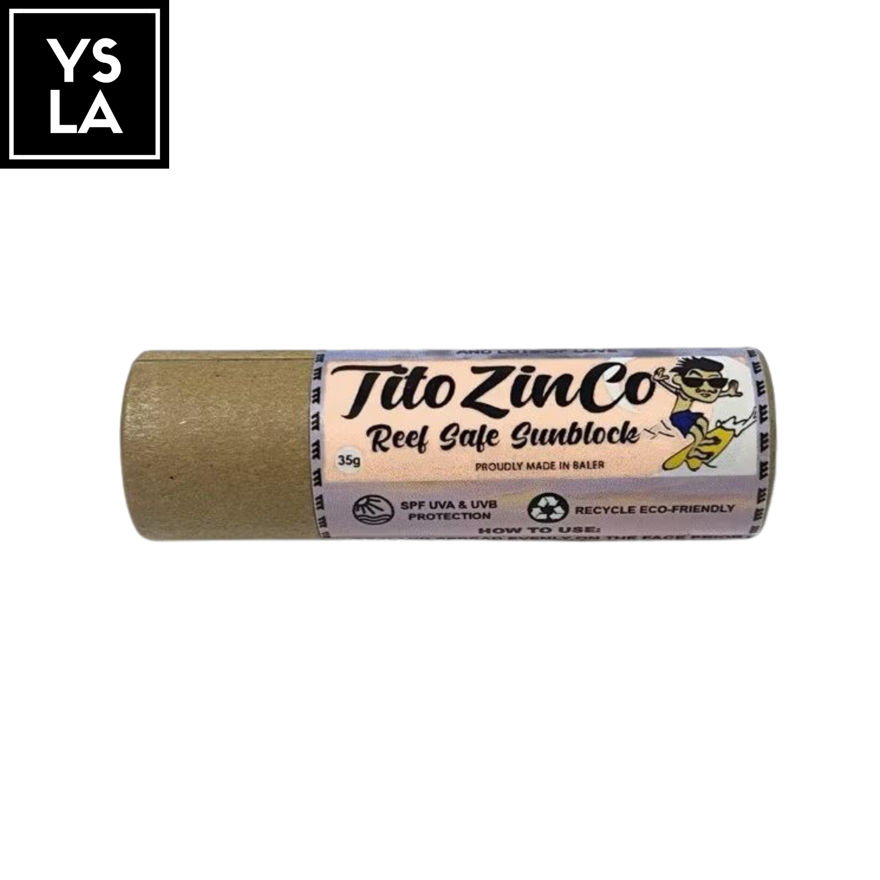 Tito Zinco All Natural Sunblock in Kraft Tube 35g – Ysla Freediver Shop