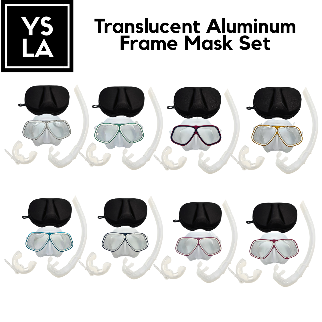 Translucent Aluminum Frame Tempered Glass Low Volume Freediving Mask S ...