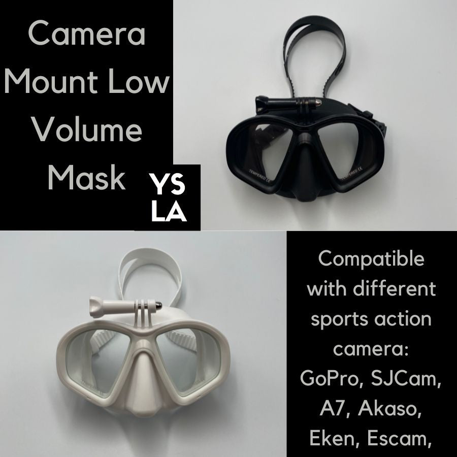 Camera Mount Dive Mask GoPro Low Volume Tempered Glass Freedive Mask f ...