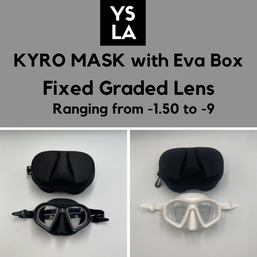 Fixed Graded Kyro Mask Freedive Low Volume Mask with Eva Box – Ysla ...