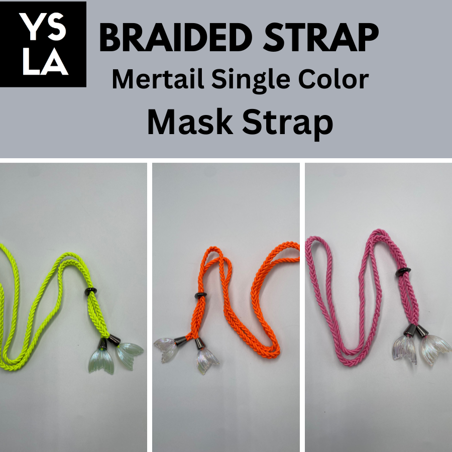Braided Strap Mermaid tail Single Color Custom Diving Mask strap – Ysla ...