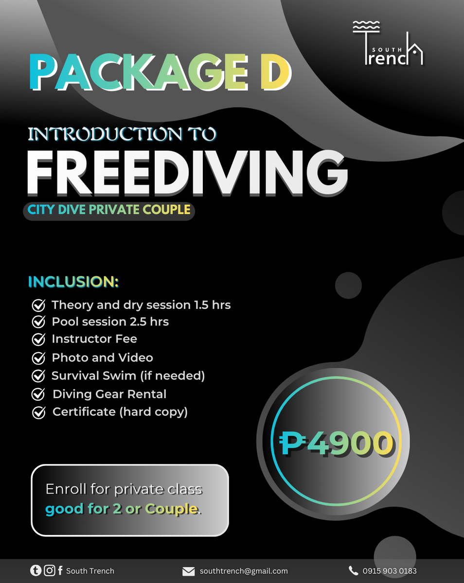 South Trench Package D: Introduction to Freediving (Private Couple Cla ...