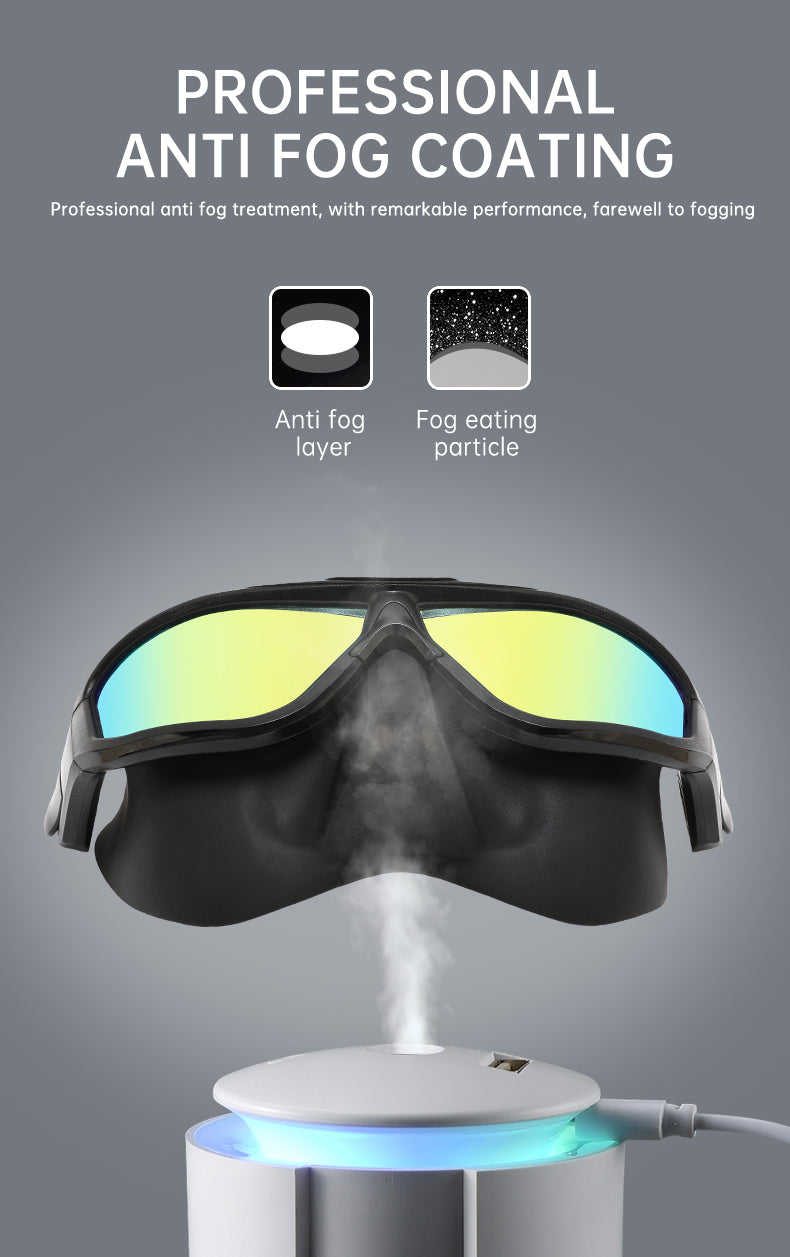 Wave Polycarbonate Lens Anti-Fog Low Volume Silicone Diving Mask Set ...